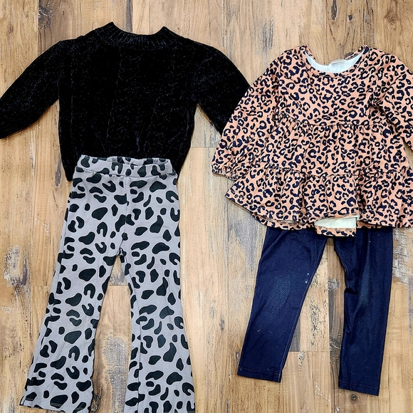 Matching Sets | Black Sweater And Leopard Print Outfit Set | Poshmark